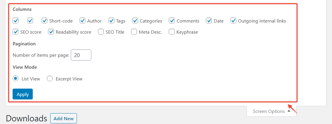 How To Customize The Admin Screen Using “Screen Options” For Better UI ...