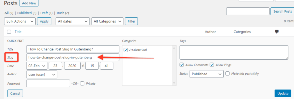 How To Change Post Slug In Gutenberg? - WordPress Download Manager
