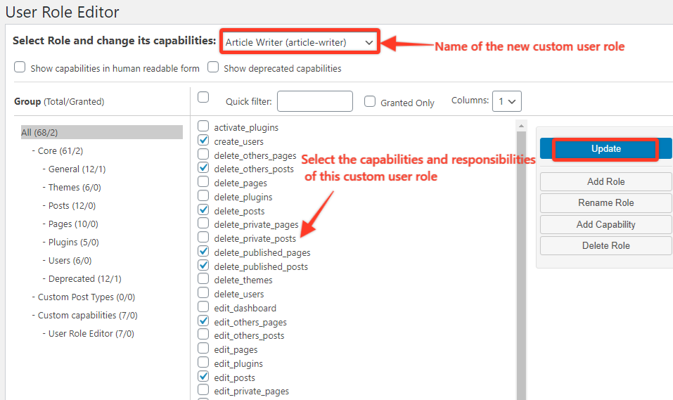 How To Create A Custom User Role In Wordpress
