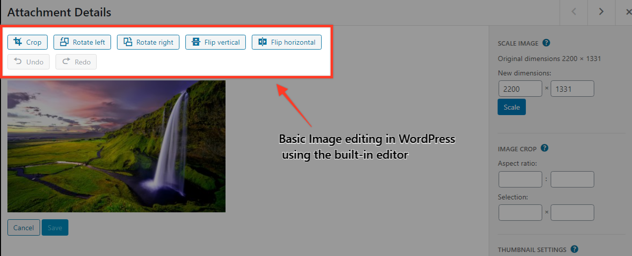 How To Do Basic Image Editing In WordPress Using Built-In Editor?